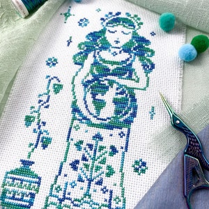Goddess Gaia Cross Stitch Pattern: Greek Mythology Earth Design (PDF ...