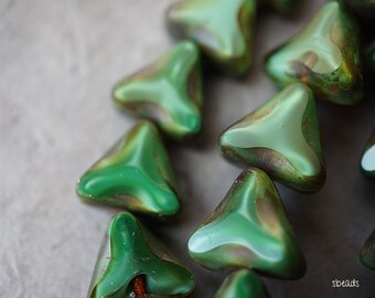 Triangle Czech Beads | Etsy