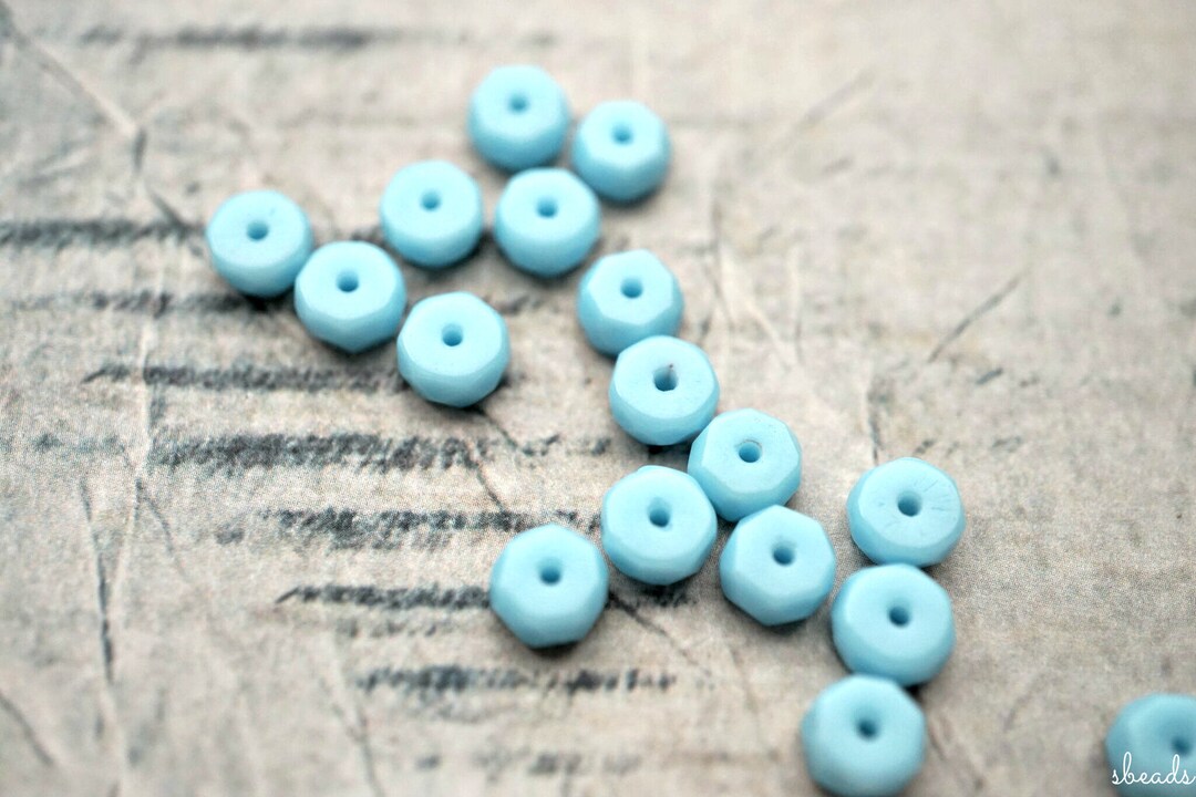 New..baby Blue, Disc Beads, Czech Beads, Beads, 211-4sa - Etsy