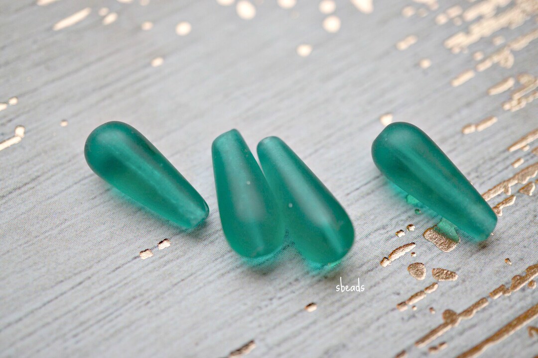 FREE SHIPPING Spring Teardrops, Teardrop Beads, Czech Beads, Beads - Etsy