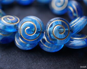 Swirl Glass Beads - Etsy