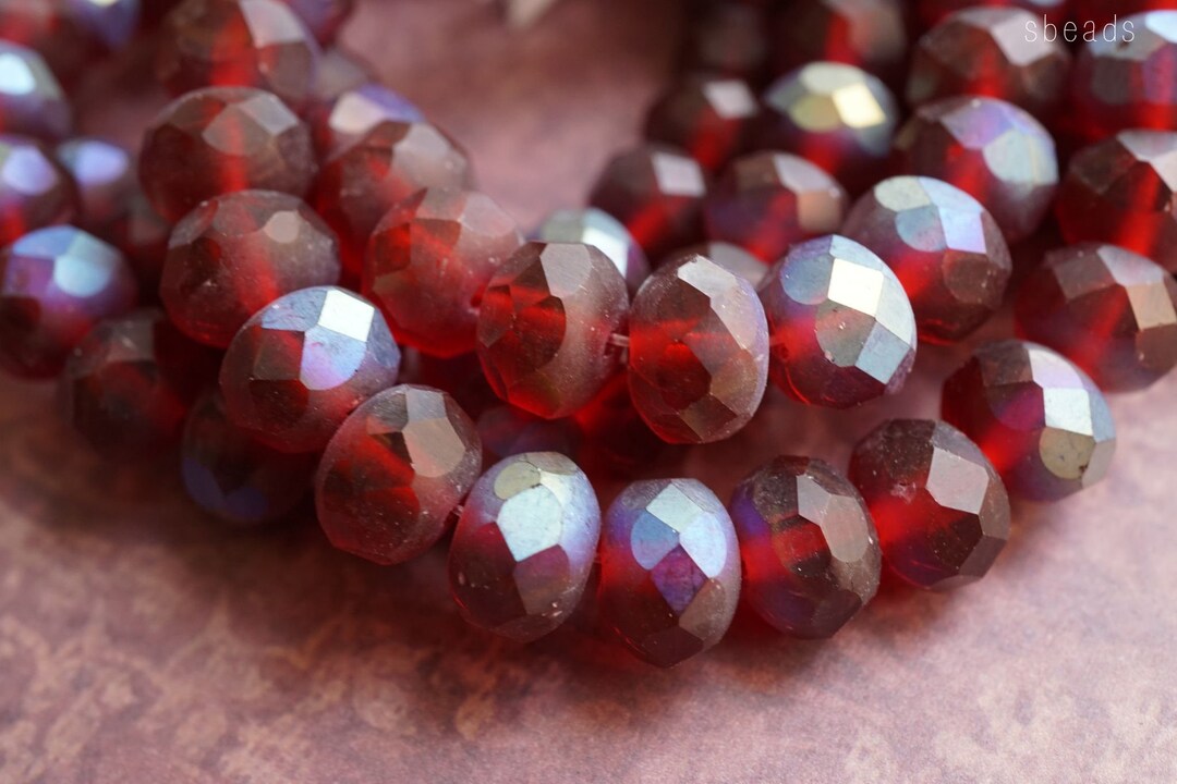FREE SHIPPING Modern Sparkle, Rondelle Beads, Czech Beads - Etsy