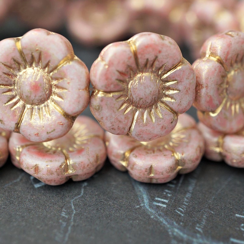 Czech Flower Beads - Etsy