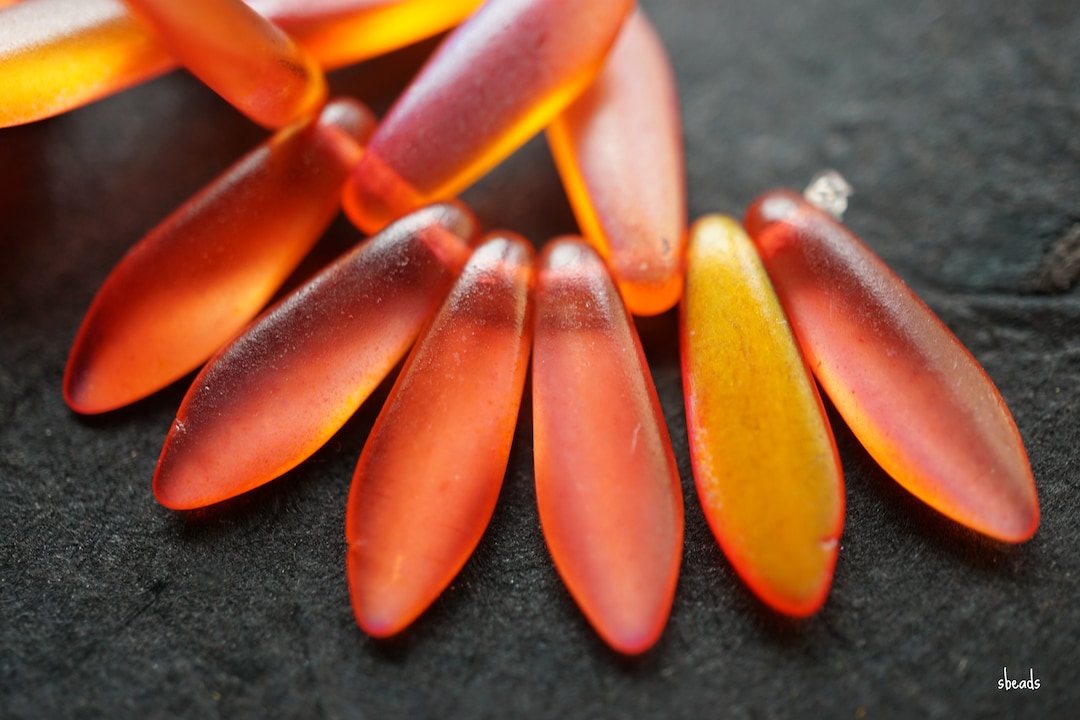 Fiery Daggers, Dagger Beads, Czech Beads, Beads, 178-2sb - Etsy