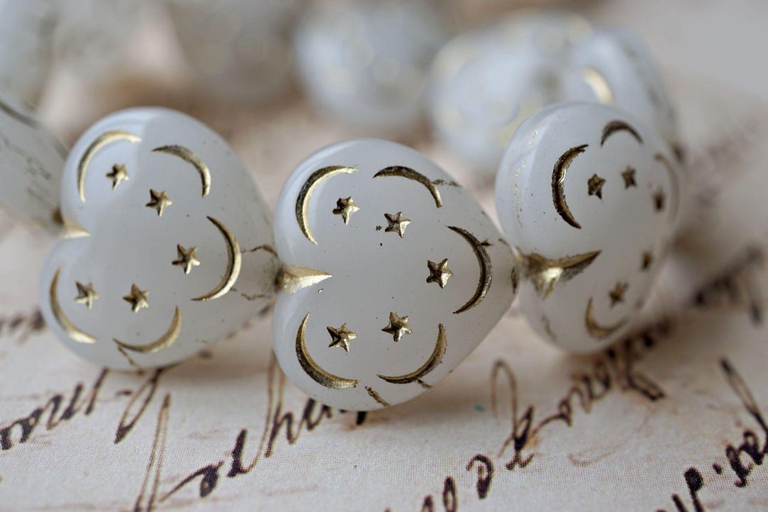 Lastones FREE SHIPPING Pure Luv Heart Beads Czech Beads - Etsy