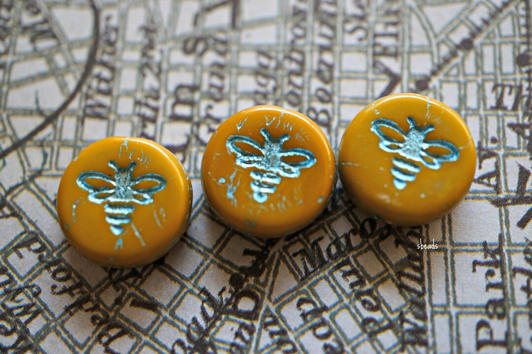 FREE SHIPPING Lit'l Bee, Czech Beads, Beads, 122-1sa - Etsy
