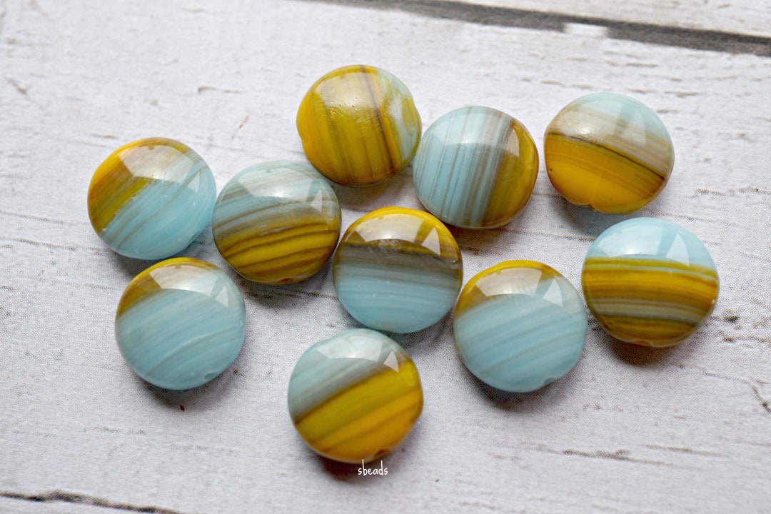 FREE SHIPPING Summer Coins, Czech Beads, Beads, 107-4, 206-3, 76-1, 53 ...