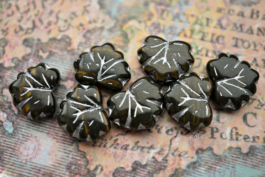 NEW Midnight Leaf, Leaf Beads, Czech Beads, 96-3, 59-3sa - Etsy