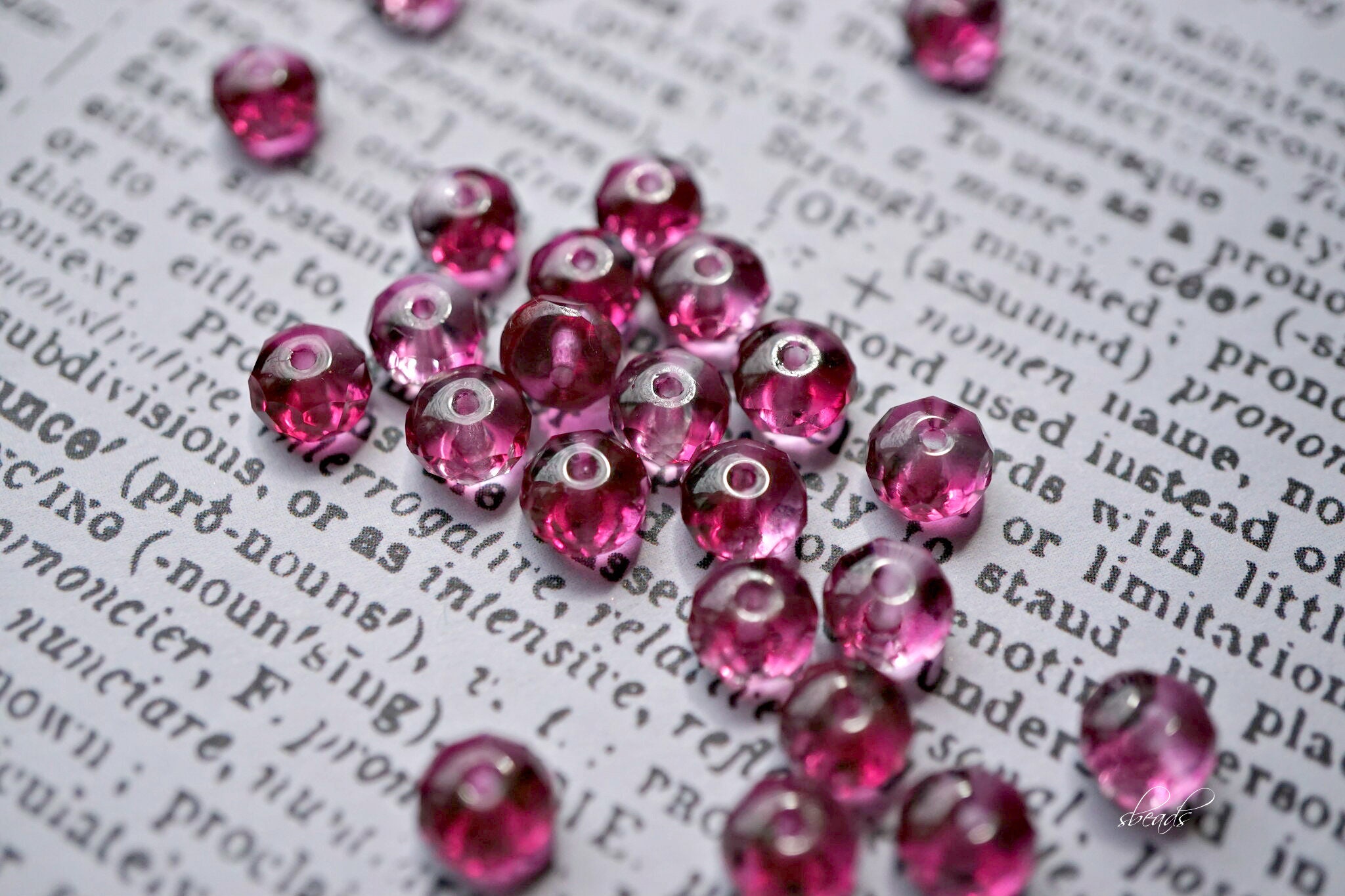 FREE SHIPPING Foxy Fuchsia, Rondelle Beads, Czech Beads, Beads, 163-2sa ...