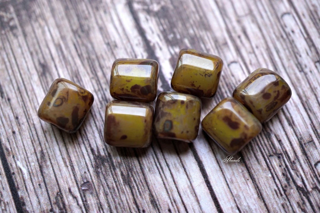 Lastones FREE SHIPPING Caramel Barrel Beads, Barrel Beads, Czech Beads ...