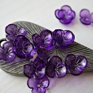 FREE SHIPPING Purple Flowers, Flower Beads, Bell Flowers - Etsy