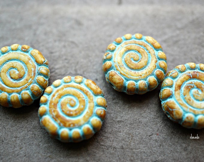 Ancient Swirl, Czech Beads, Swirl Beads, Beads, 34-1sb - Etsy