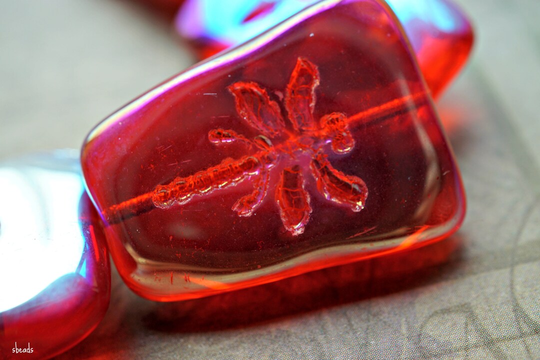 Metallic Dragonfly Czech Beads Dragonfly Beads 109-2sb - Etsy