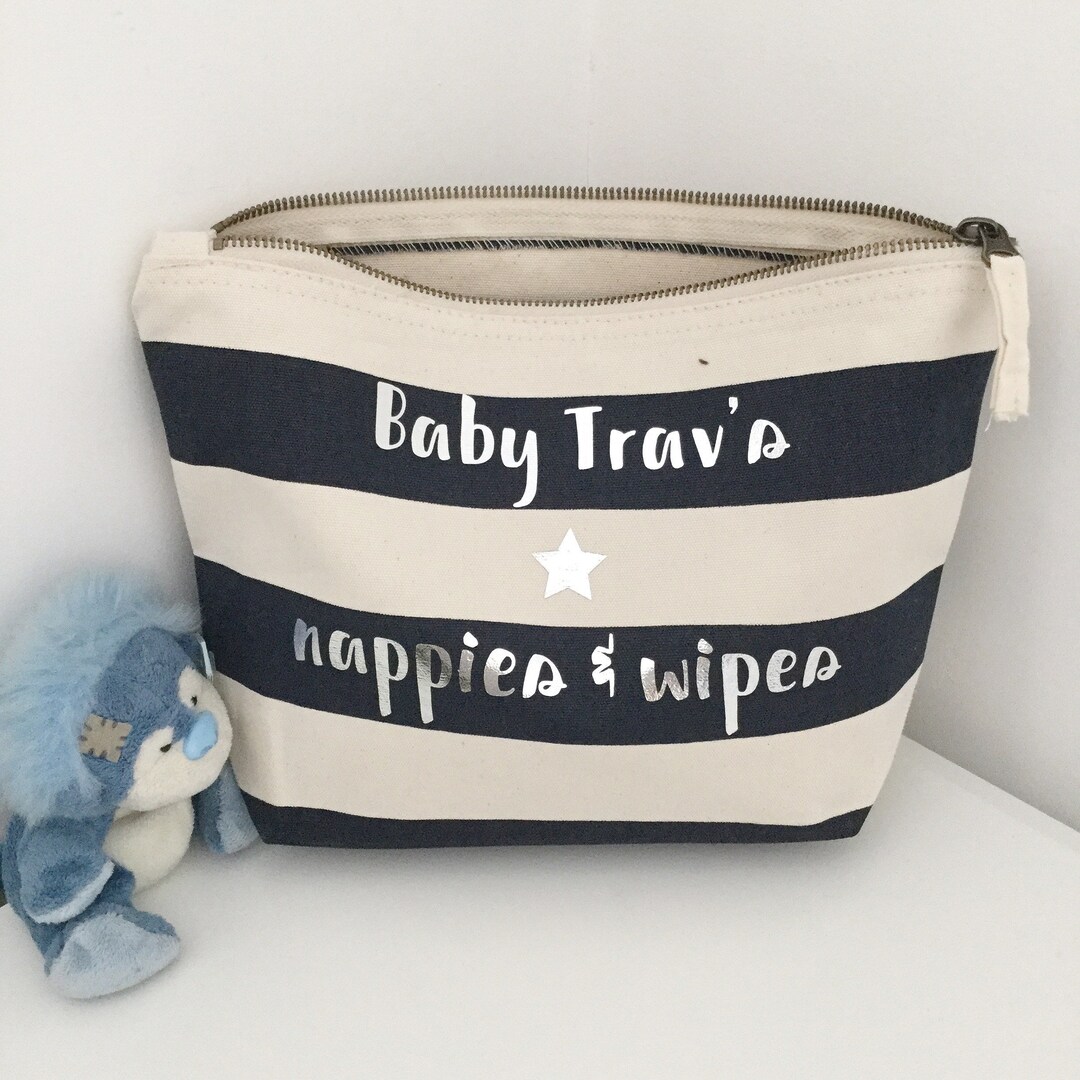 Personalised Nappy Bag Pouch, Hospital Bag, Baby Boy Gift, Baby Girl ...