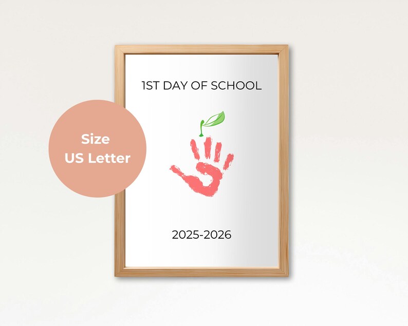 First Day of School Handprint Art: Back to School Activity (digital ...