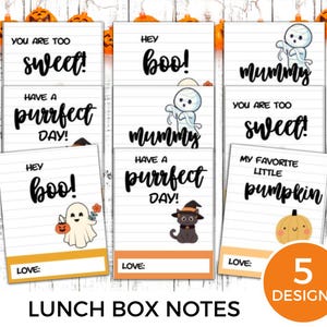 Halloween Lunch Box Notes: Spooky Kids Printable (digital Download) - Etsy