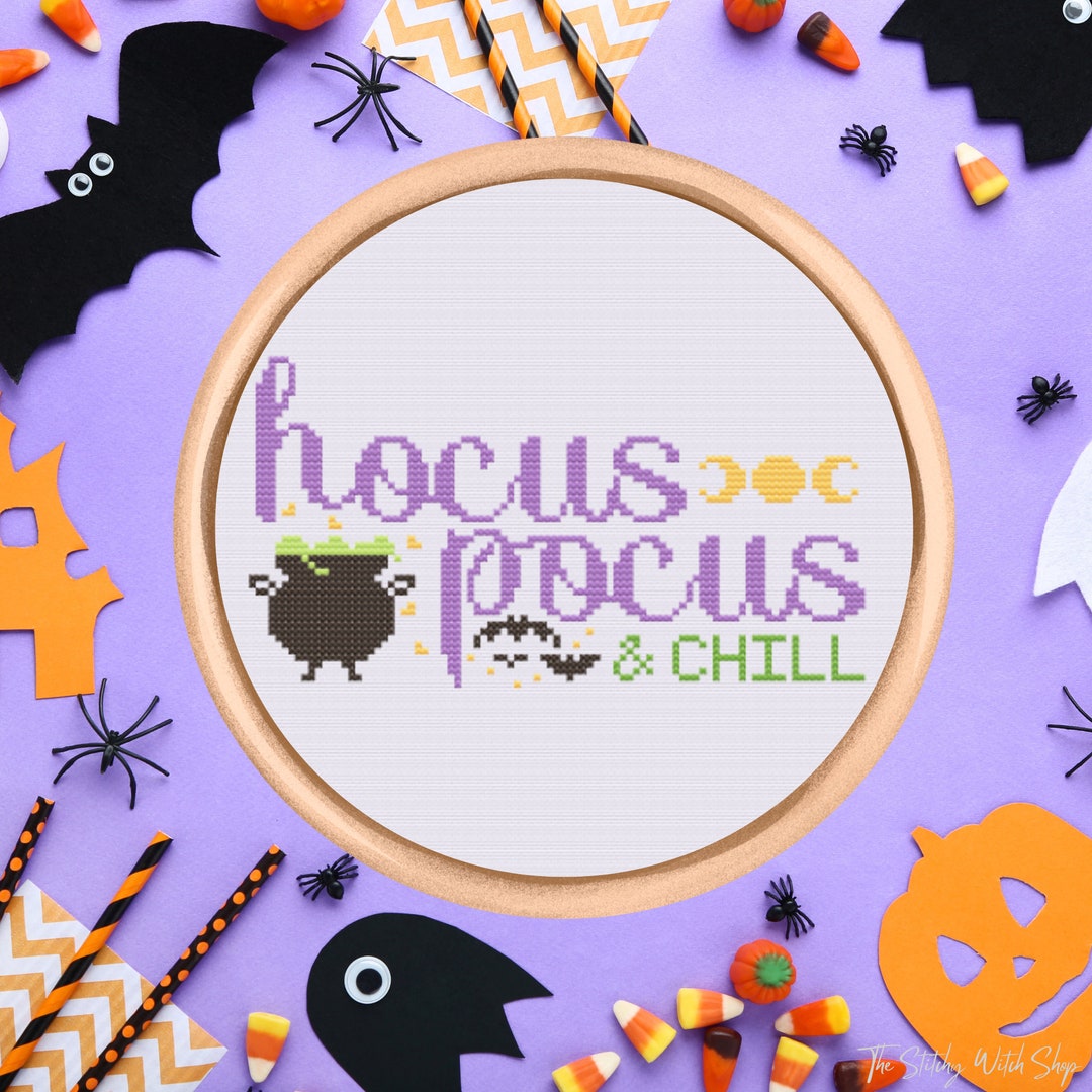 Hocus Pocus & Chill || Counted Cross Stitch Pattern PDF Instant ...