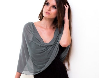 Grey Wrap Top - Etsy