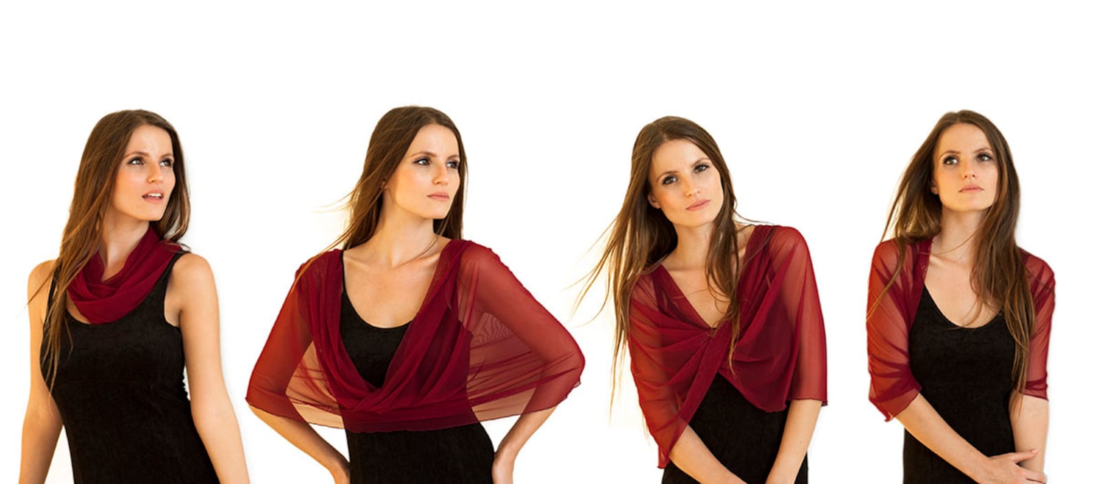 Nude Color Bolero, Sheer Shrug, Versatile Loop Shawl Shrug, Shawl ...