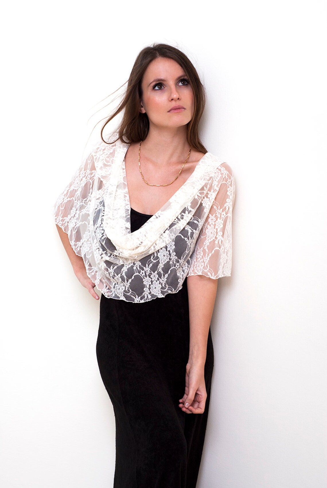 White Lace Infinity Scarf Bright White White or Ivory - Etsy