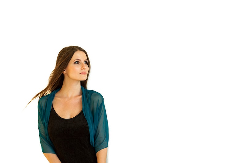 Teal Shawl With 4 Wearing Ways- Shawl, Crisscross, Shrug or Loop Scarf ...