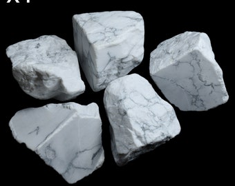 Raw Natural White Howlite Gemstone Lapidary Rough Natural Stone ...