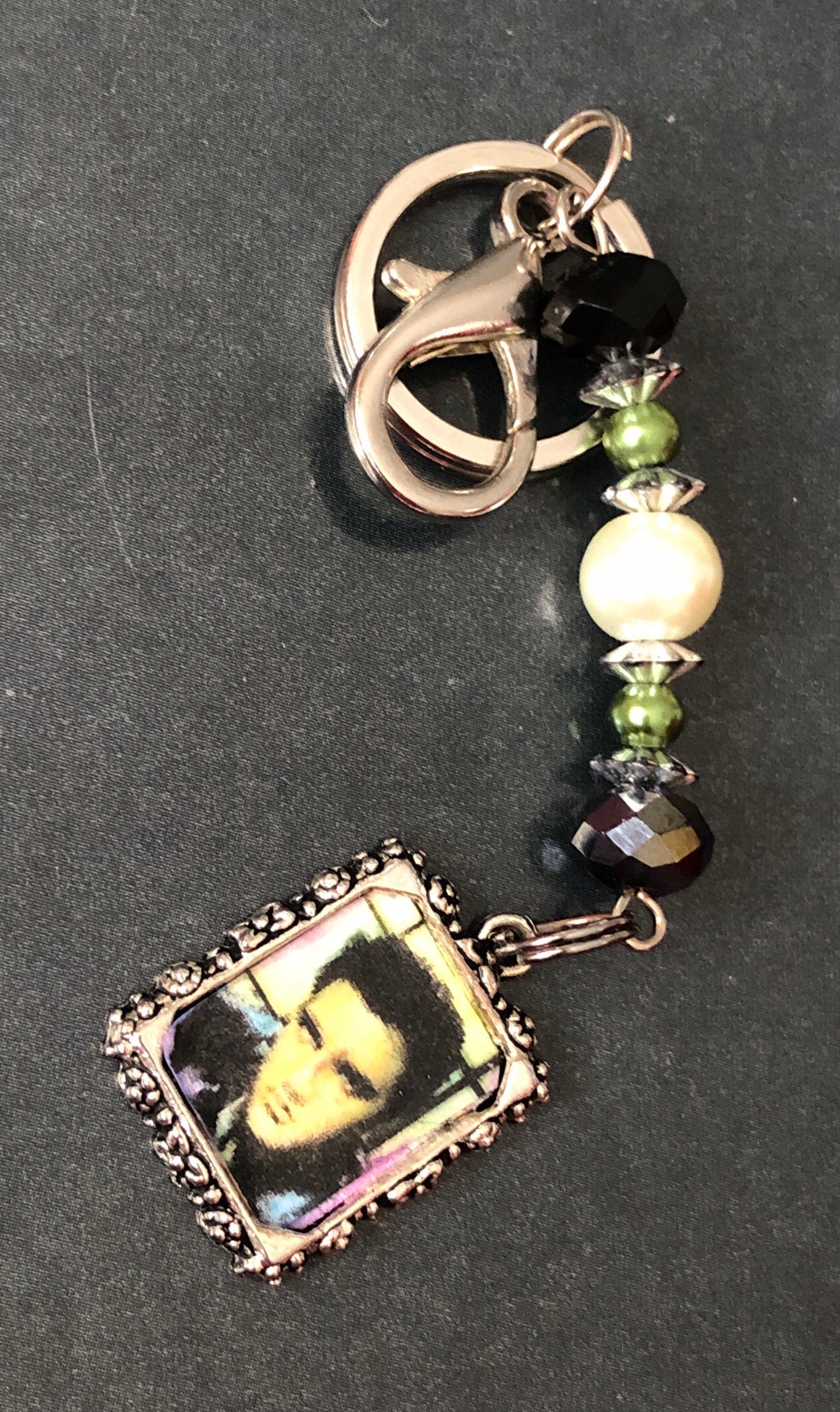 Elvis Key Chain, Beaded Purse Clip, Planner Clip. Handmade - Etsy