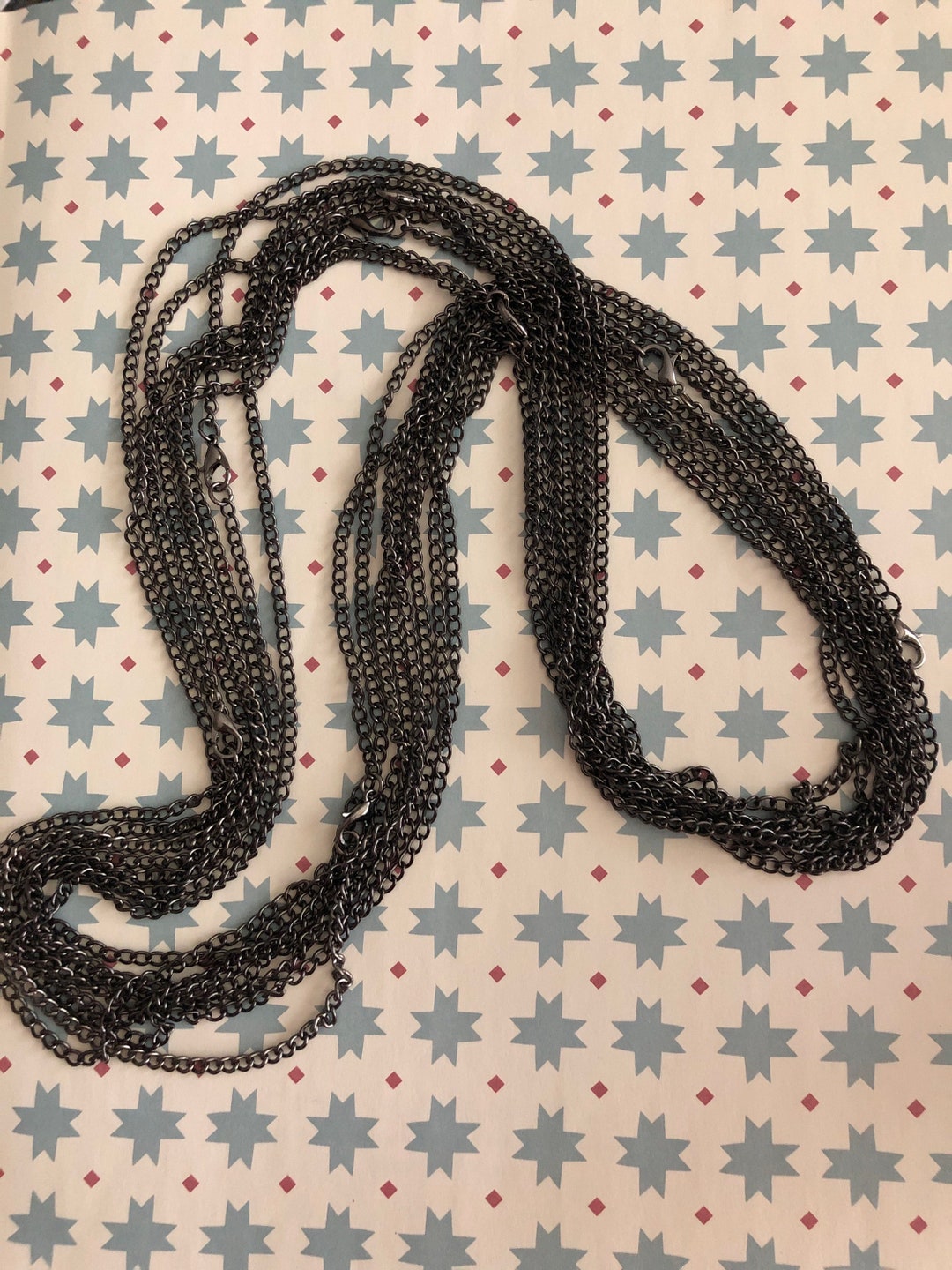 28 Inch Necklace CHAINS Gunmetal Colour With Lobster Clasp. FREE ...