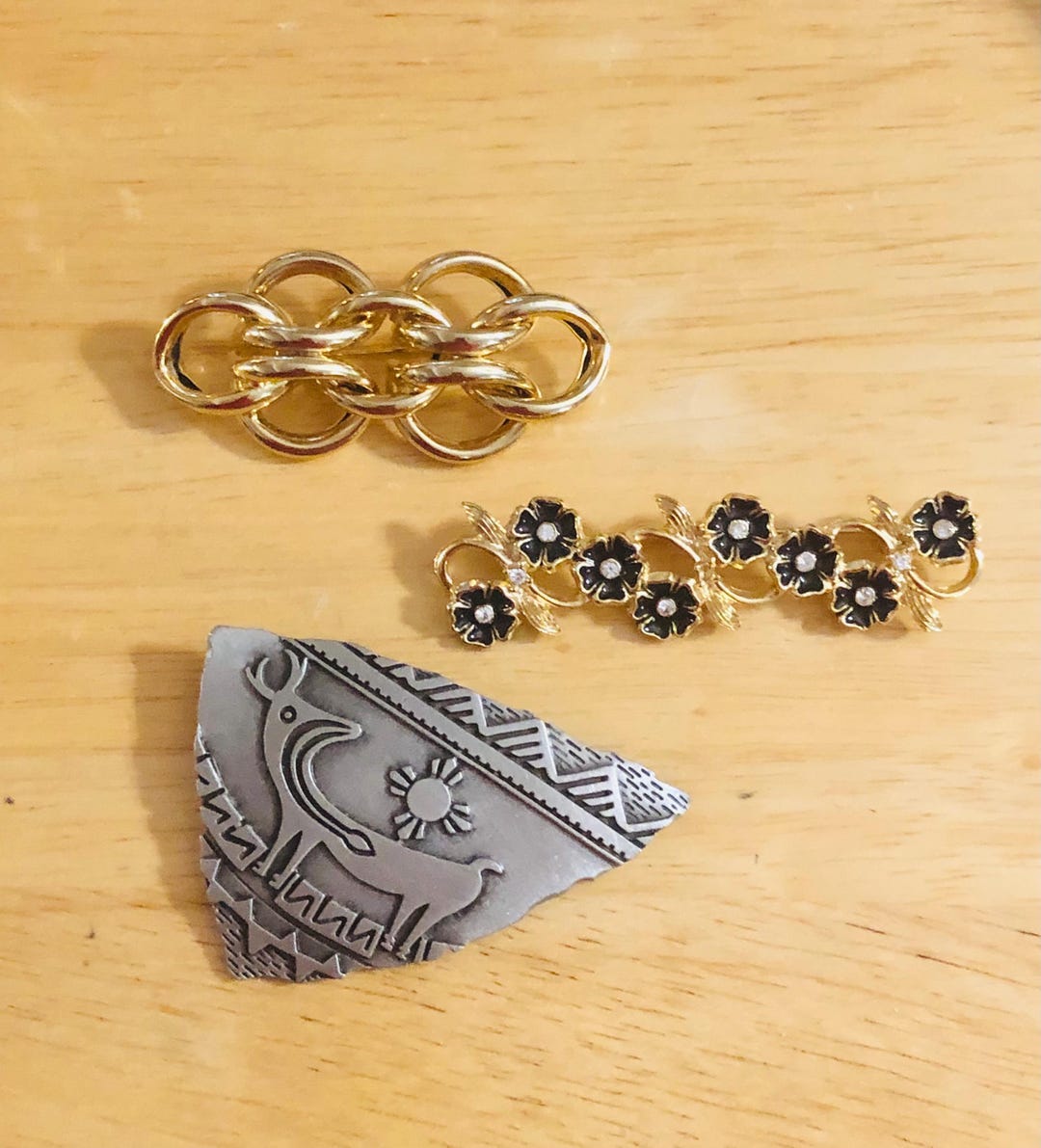 3 Vintage Brooches, Scarf PINS. 3 Rare Pieces for 1 Price. Ships From ...