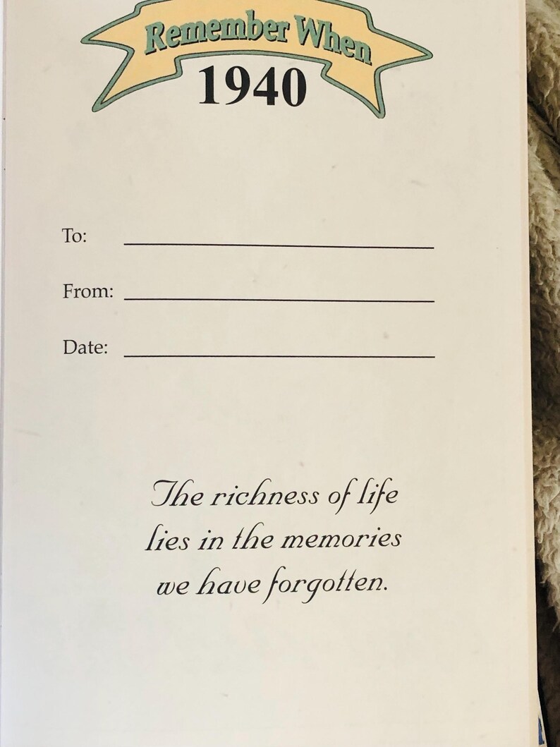 1940 Remember When Booklet, Nostalgic Advertising - Etsy
