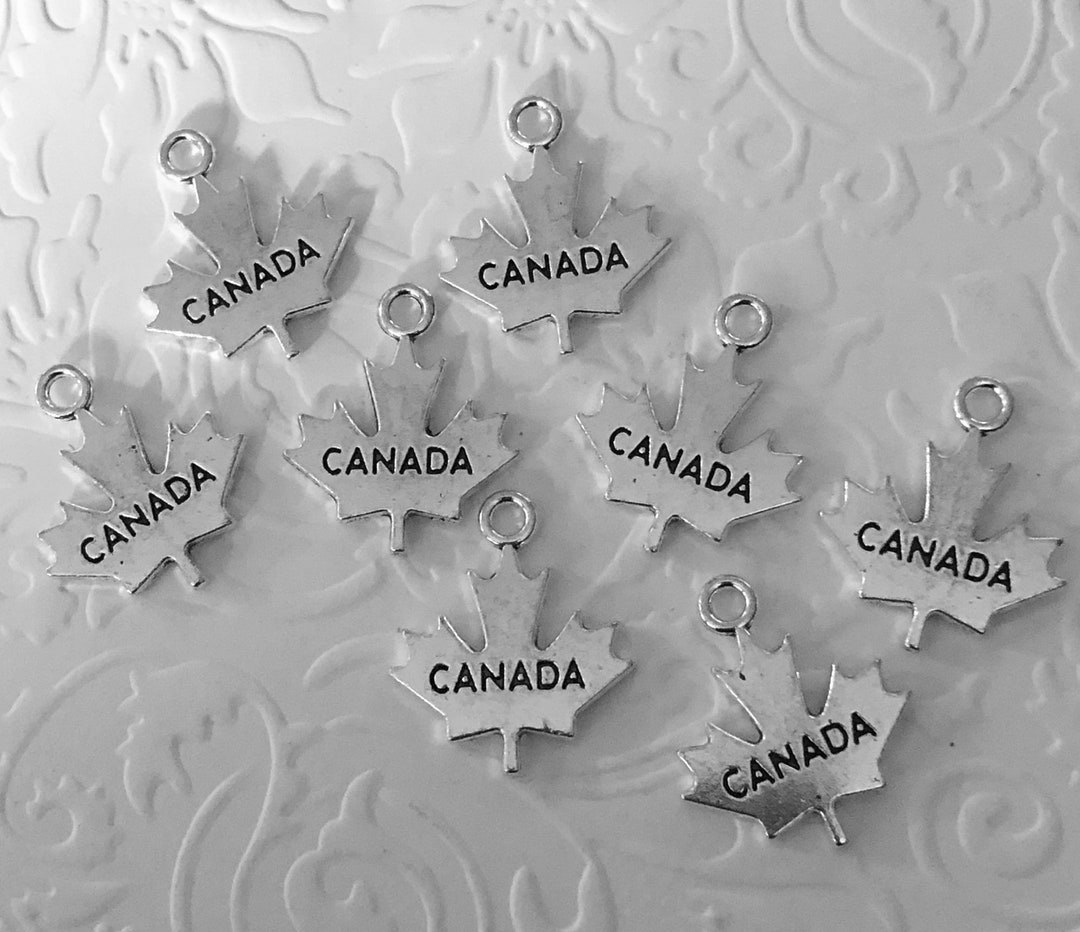 CANADA Charms. 8 Charms. Maple Leaf Shape FREE SHIPPING - Etsy