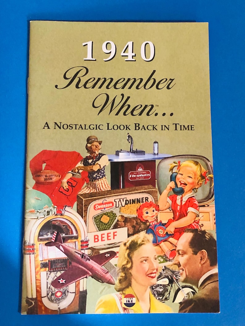 1940 Remember When Booklet, Nostalgic Advertising - Etsy