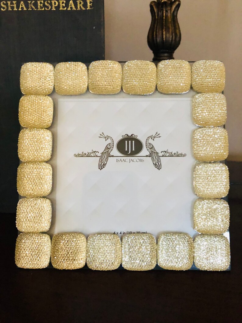 Vintage ISAAC JACOBS 4x4 Inch Glass Look Picture Frame. 1985 | Etsy