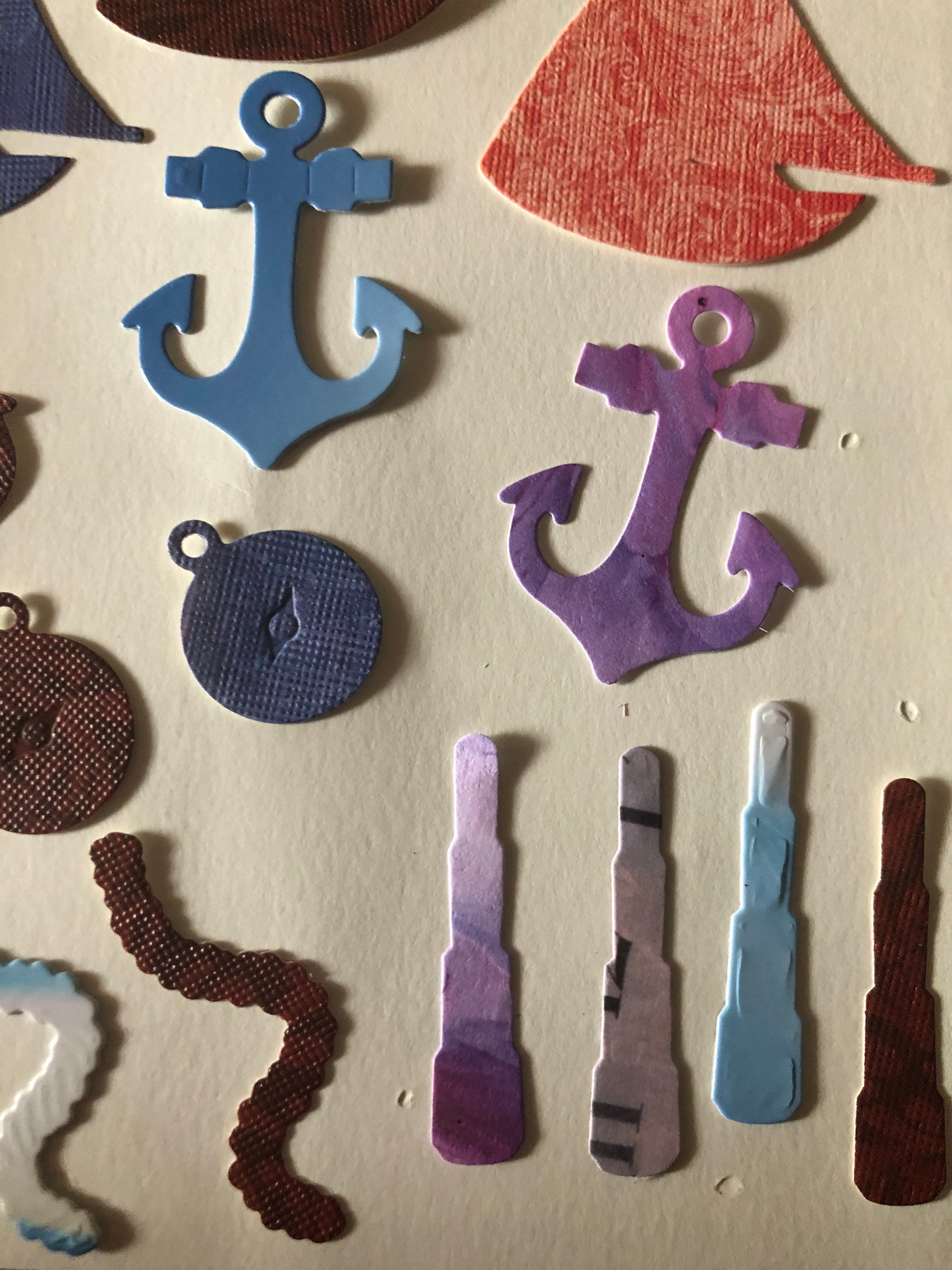 Nautical Theme Die Cuts 50 Assorted Pieces, Random Colours Sail Theme ...