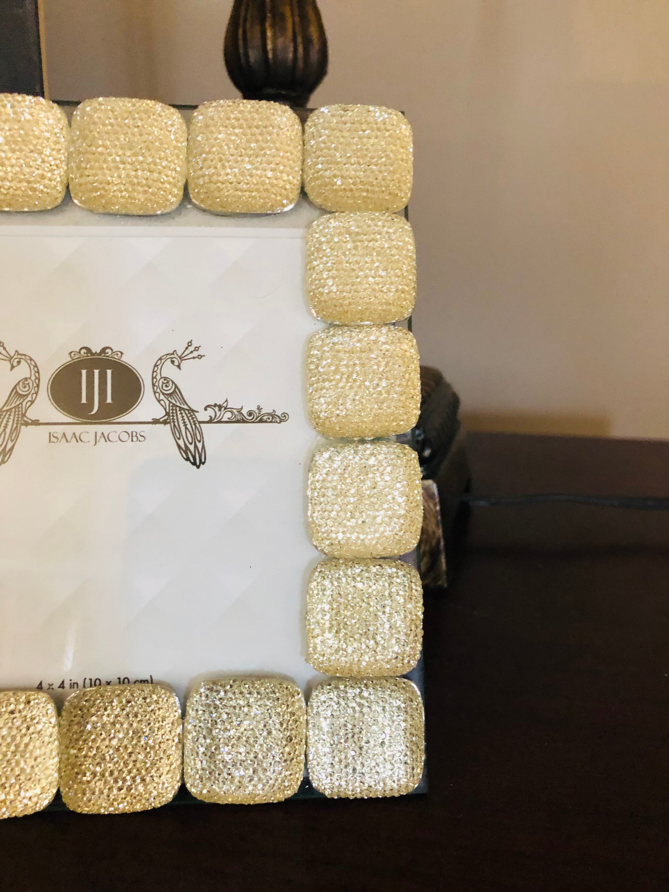 Vintage ISAAC JACOBS 4x4 Inch Glass Look Picture Frame. 1985 Item - Etsy