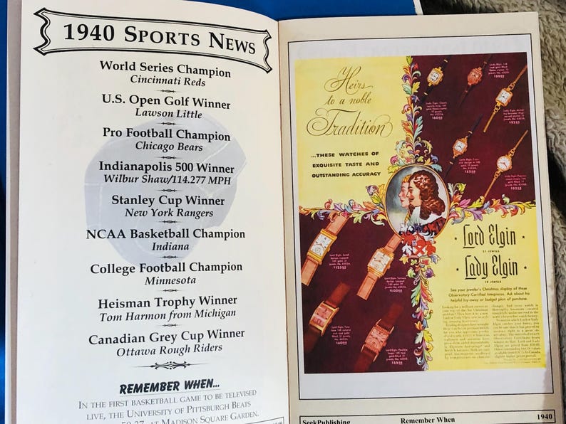 1940 Remember When Booklet, Nostalgic Advertising - Etsy