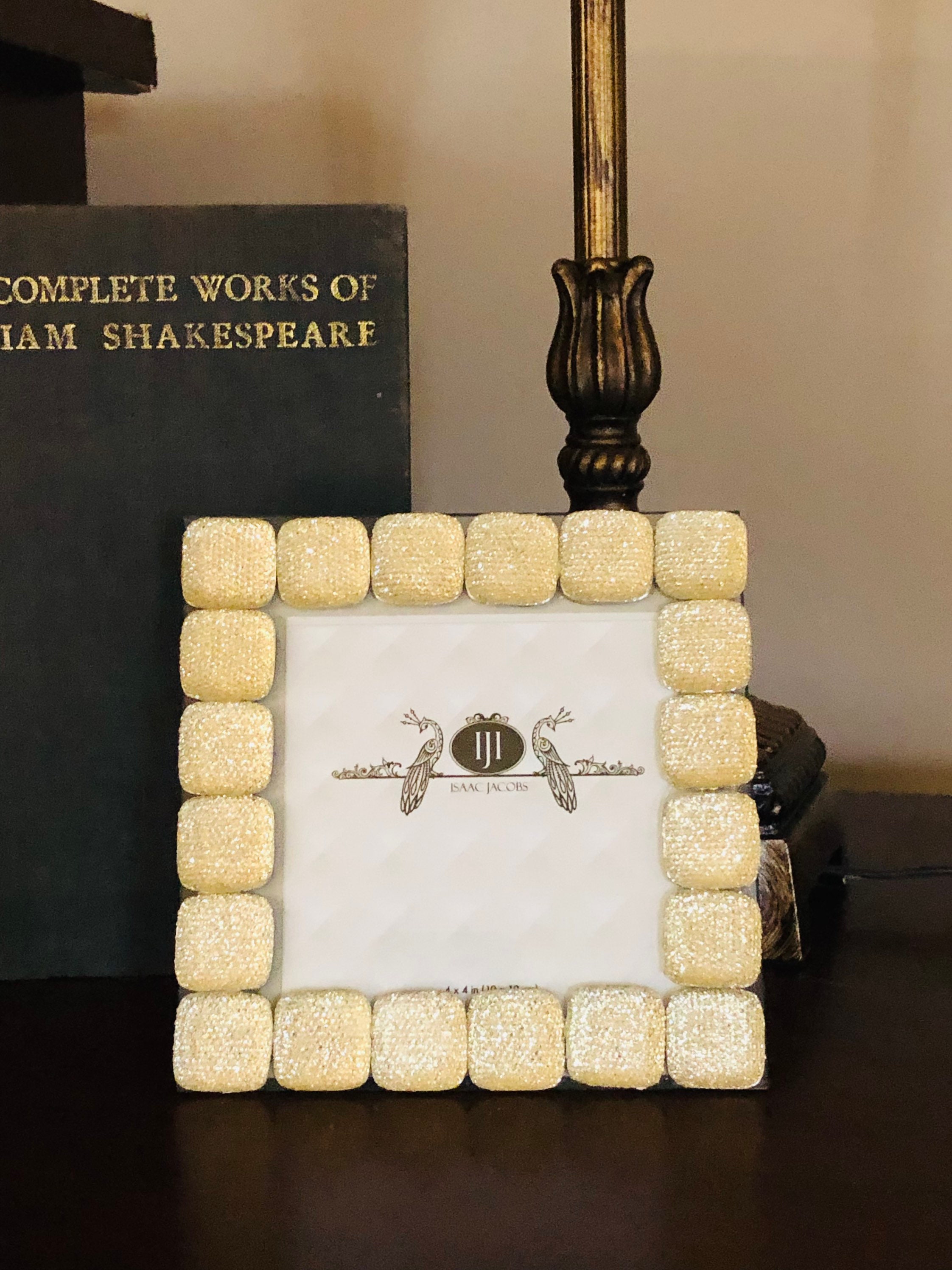 Vintage ISAAC JACOBS 4x4 Inch Glass Look Picture Frame. 1985 - Etsy