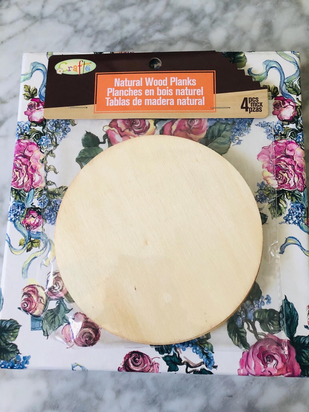 Natural WOOD Round Planks for Crafts. 4 Pieces in Package. FREE ...