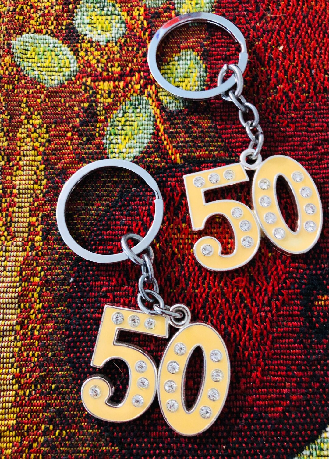 50th Anniversary or 50th Birthday Key Ring. Includes FREE SHIPPING From ...