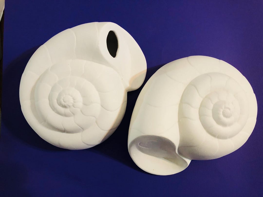 CERAMIC SHELLS Bisque, Ready to Paint or Glaze. Vintage Item From the ...