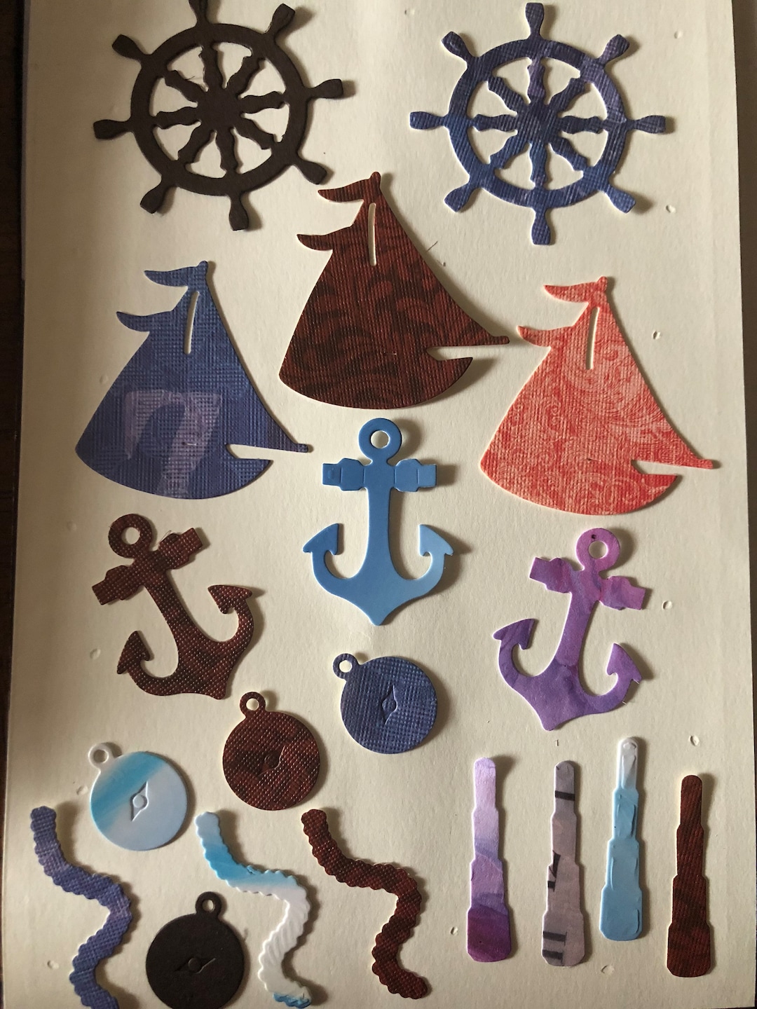 Nautical Theme Die Cuts 50 Assorted Pieces, Random Colours Sail Theme ...
