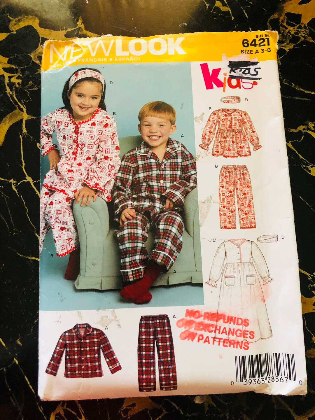 Kids SLEEPWEAR Sewing Pattern SIMPLICITY New Look # 6421 Size 3-8 ...