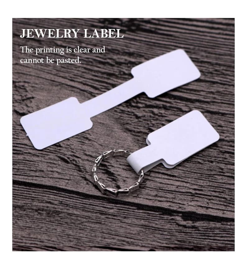 40 Rectangle Jewelry Price Tags, Self Adhesive for Jewelry and Gift ...