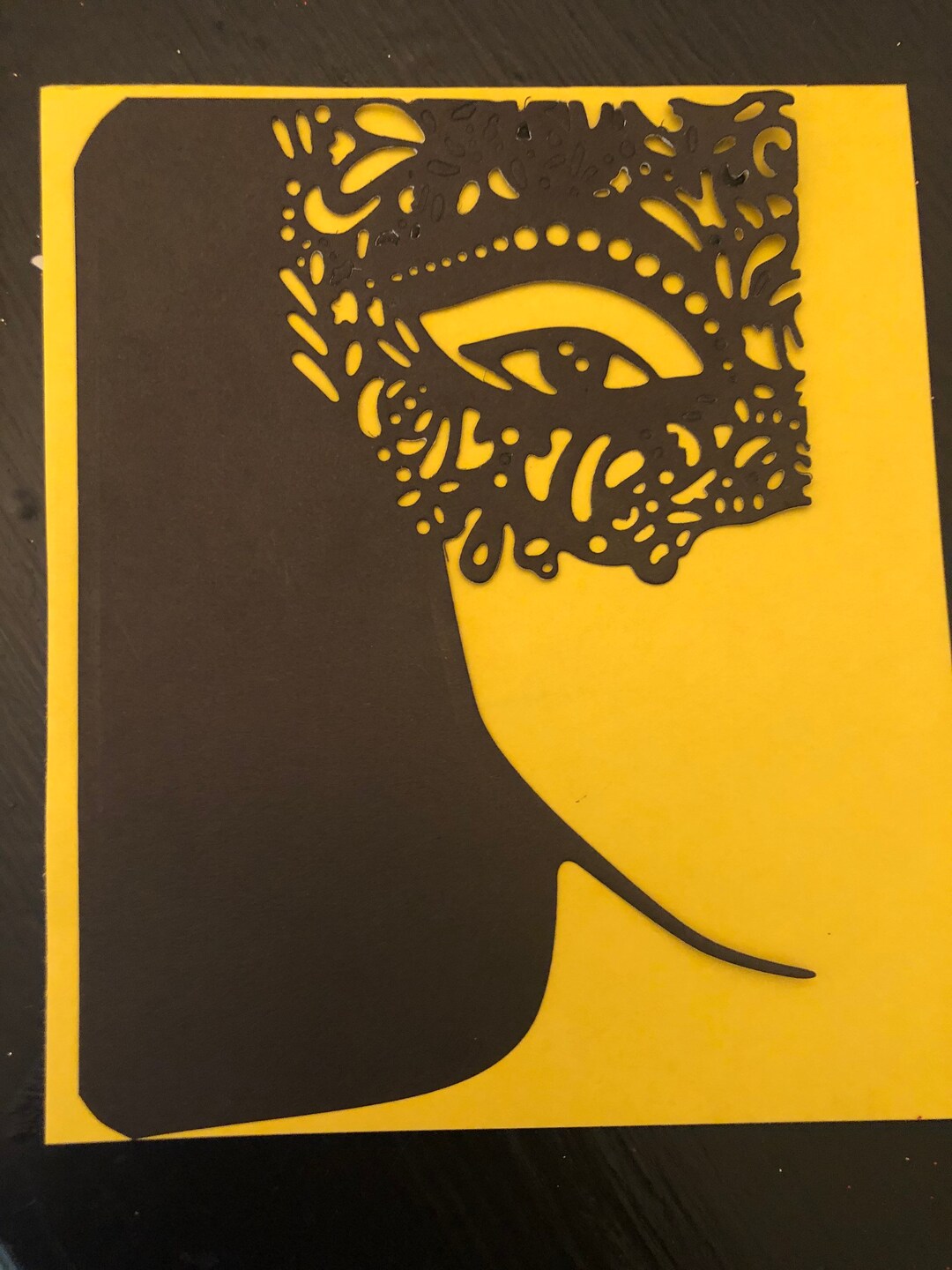 Face Die Cuts. Black Faces, Cardstock Ready for Your Creations. 10 ...