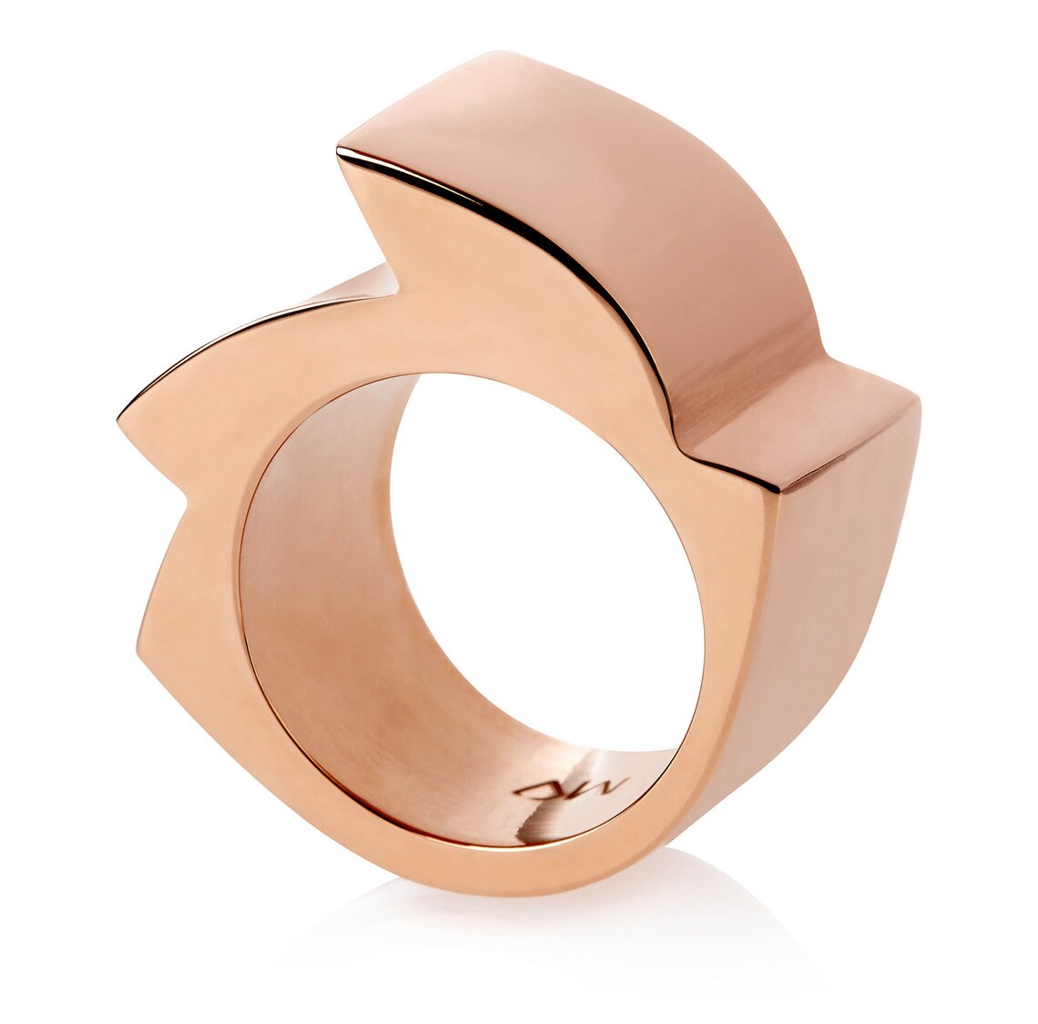 Chunky Rose Gold Ring - Rose Gold Statement Ring - Geometric Ring ...