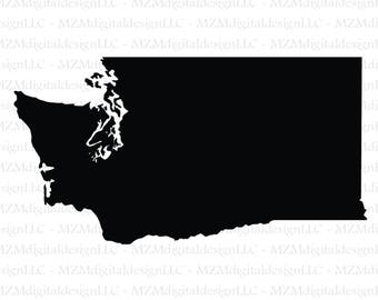 Washington State Silhouette Svg - Etsy