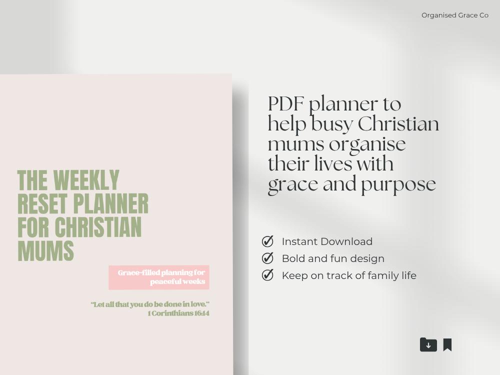 Christian Mum Weekly Planner: Faith-based PDF Printable - Etsy