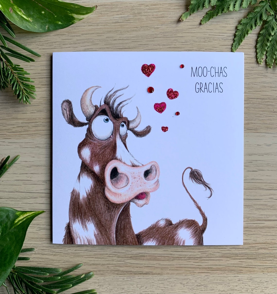Moochas Gracias Thank You Card - Etsy