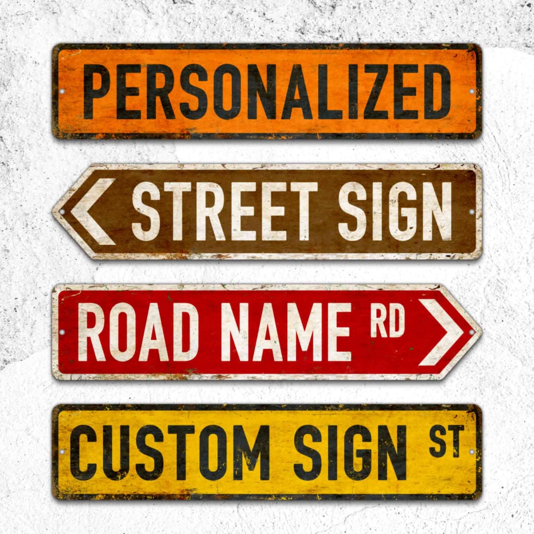 Personalized Street Sign, Left or Right Arrow Custom Street Sign, Your ...