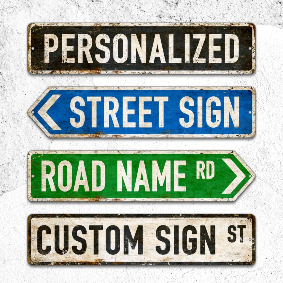 Rustic Personalized Street Signcustom Street Signdirectional - Etsy UK